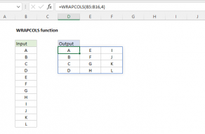 Excel WRAPROWS function | Exceljet